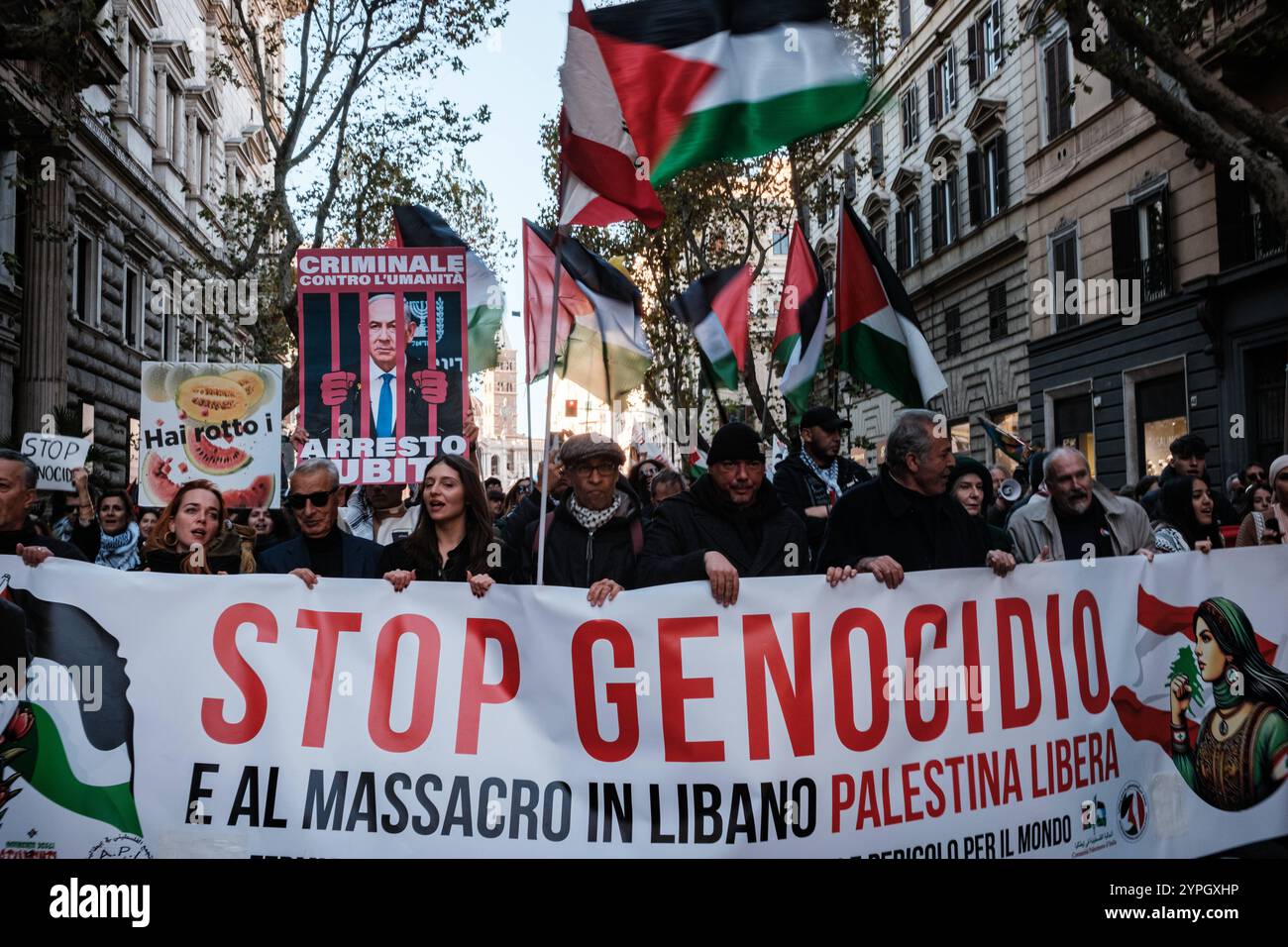 Rome, demonstration in support of Palestine. Stop the genocide in ...