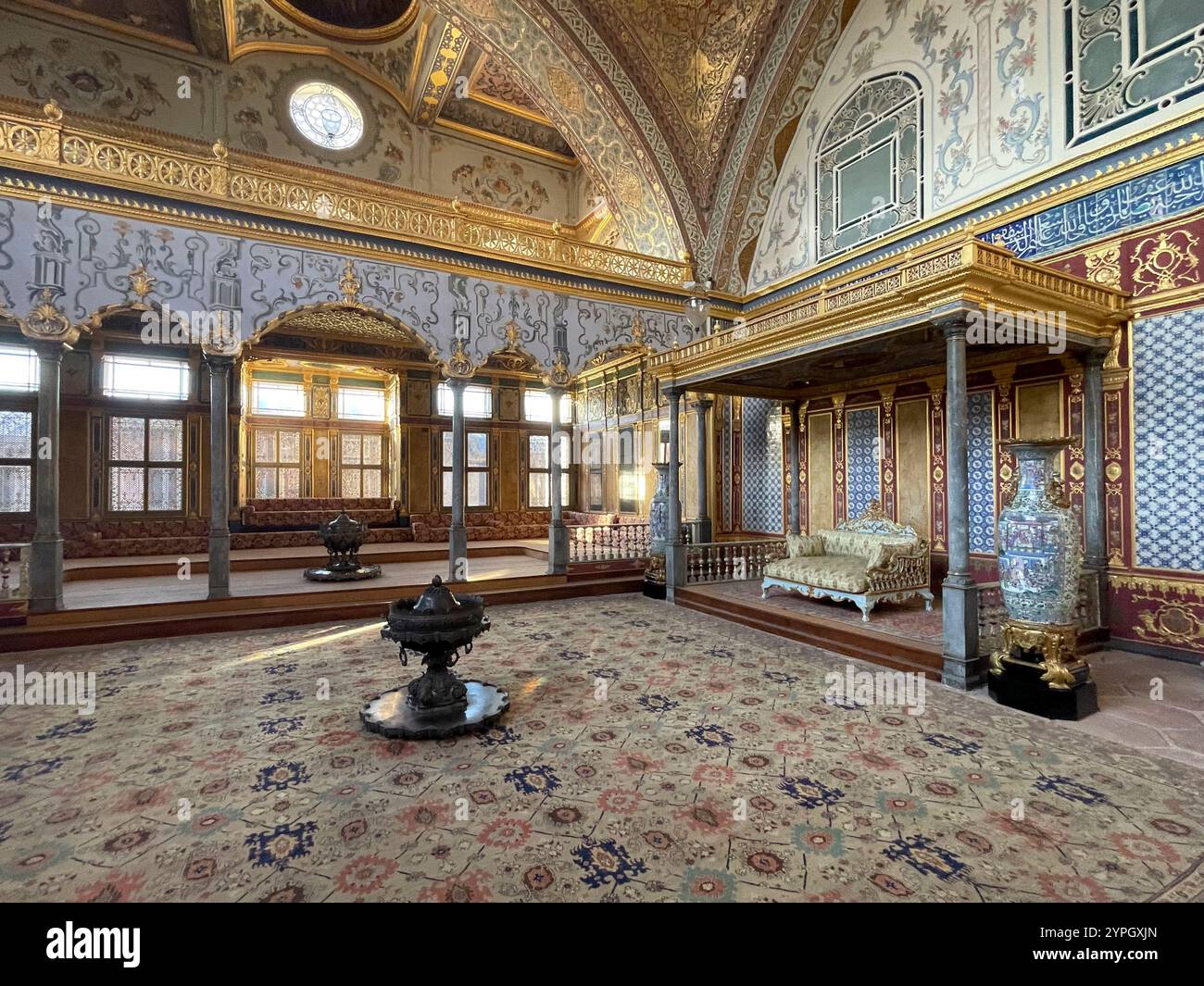 Istanbul, TR - Oct 23, 2024 The Imperial Hall in Topkapi Palace's Harem ...