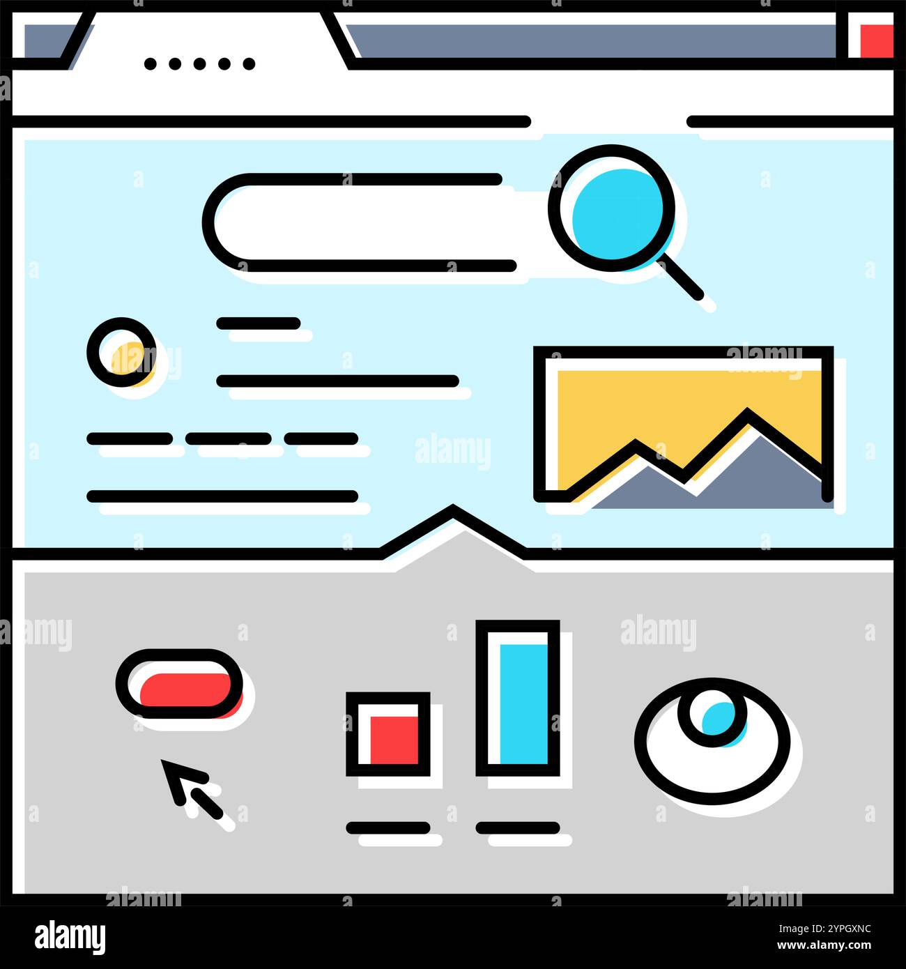 ctr click through rate seo color icon vector illustration Stock Vector ...