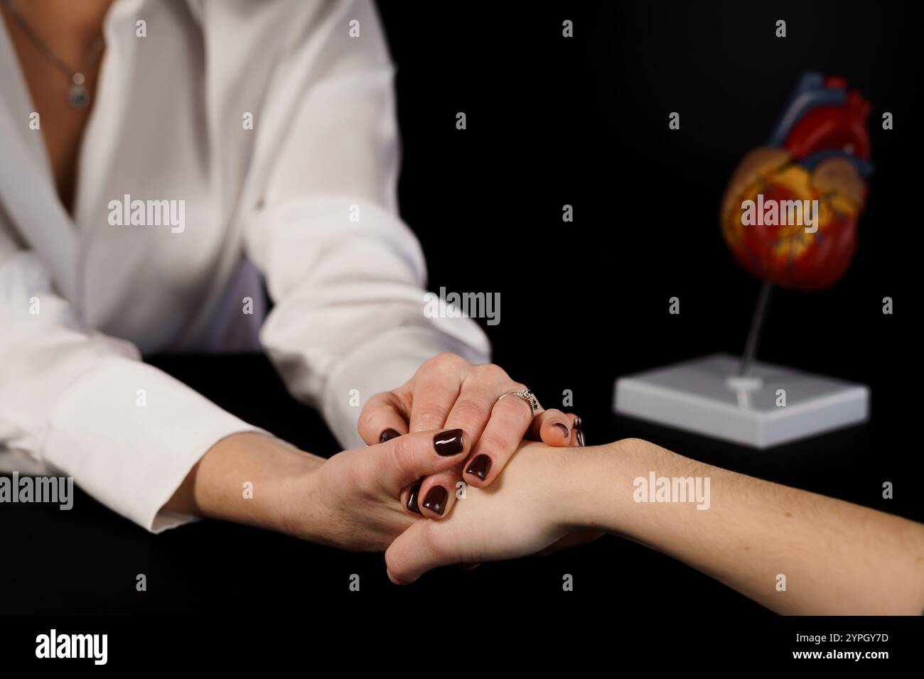 Intimate Connection in Medical Context: Hands Embracing with Heart ...