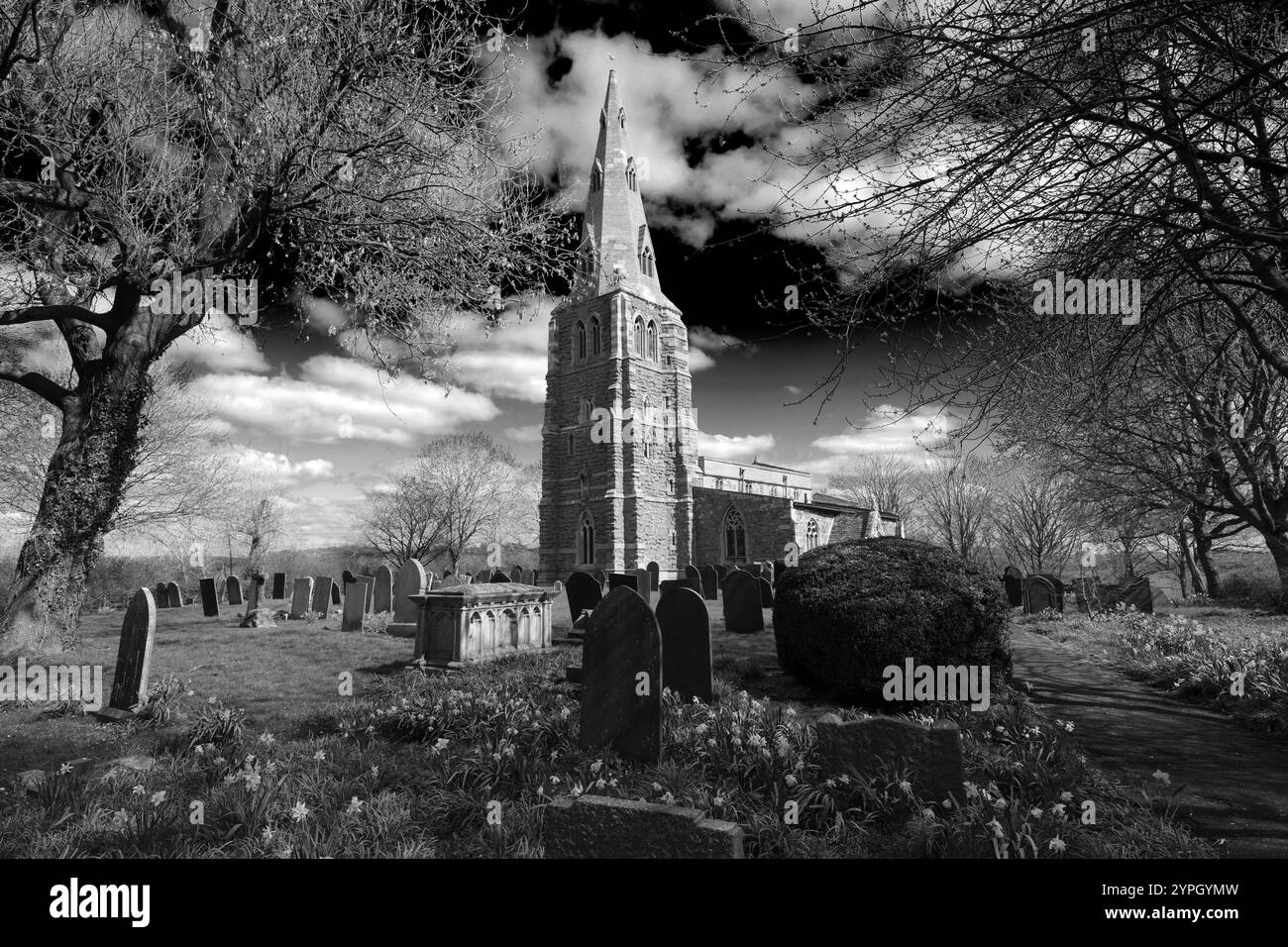St Peters Church, Kirby Bellars village, Leicestershire, England; UK ...