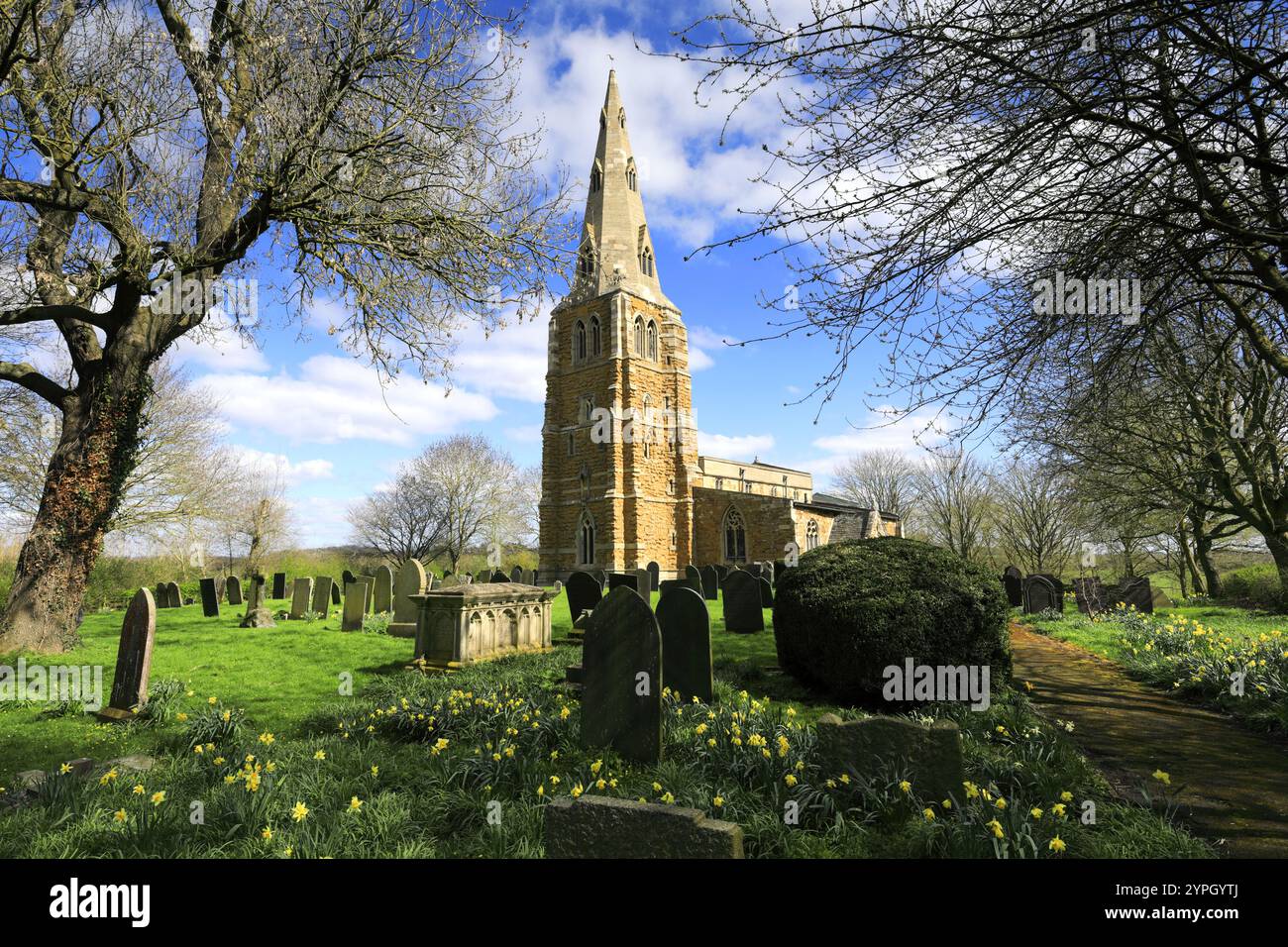 St Peters Church, Kirby Bellars village, Leicestershire, England; UK ...