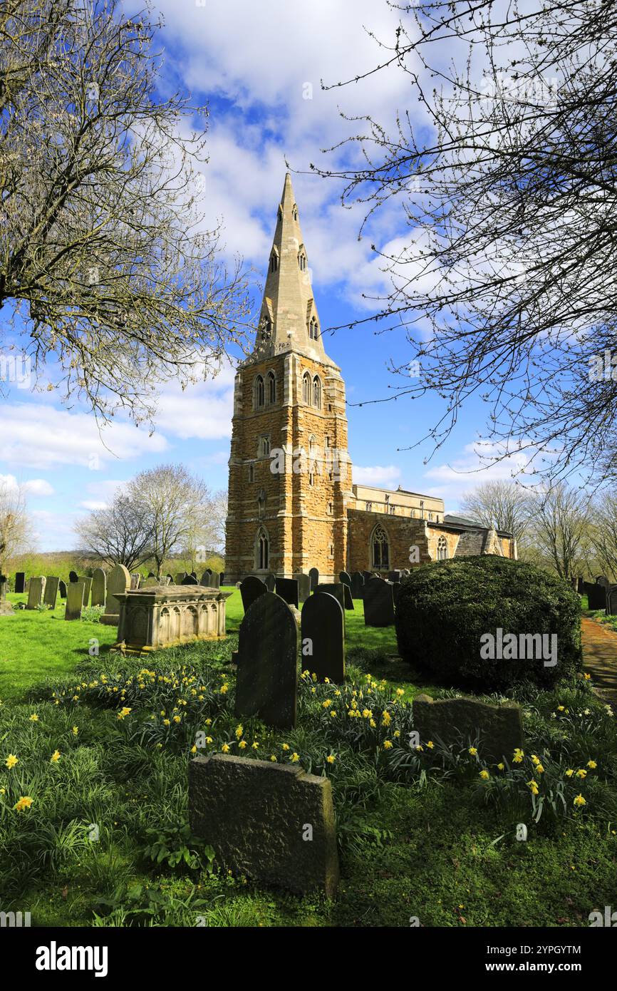 St Peters Church, Kirby Bellars village, Leicestershire, England; UK ...