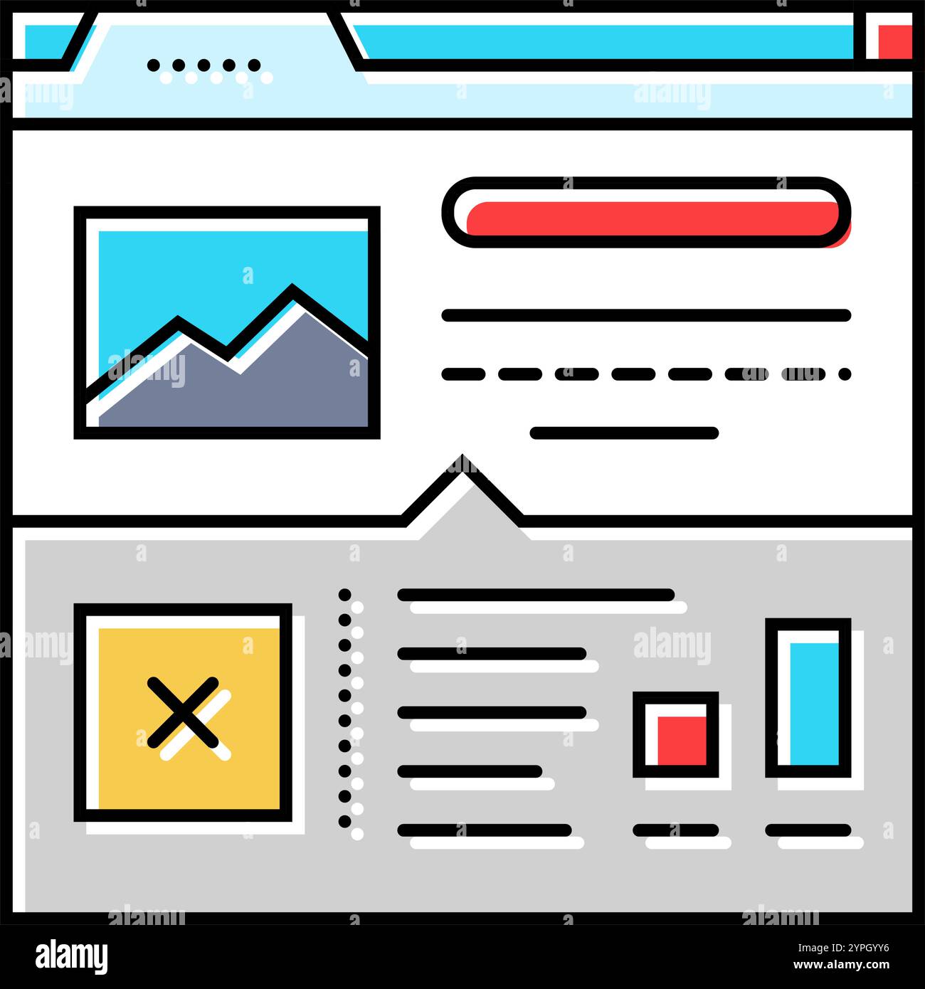 content gap analysis seo color icon vector illustration Stock Vector ...