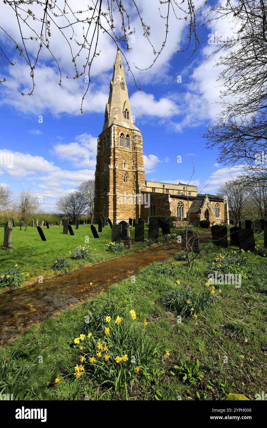 St Peters Church, Kirby Bellars village, Leicestershire, England; UK ...