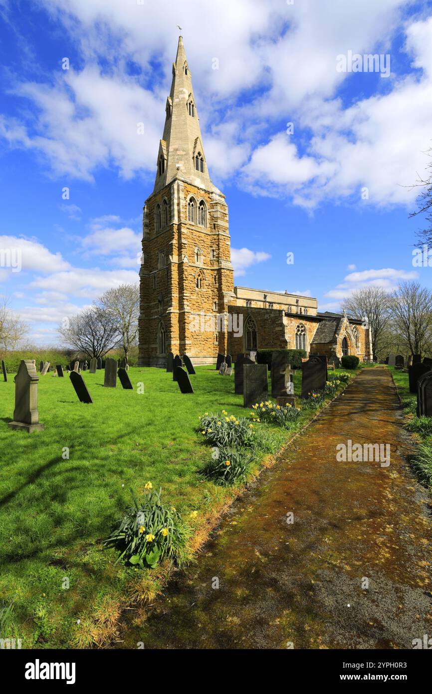 St Peters Church, Kirby Bellars village, Leicestershire, England; UK ...