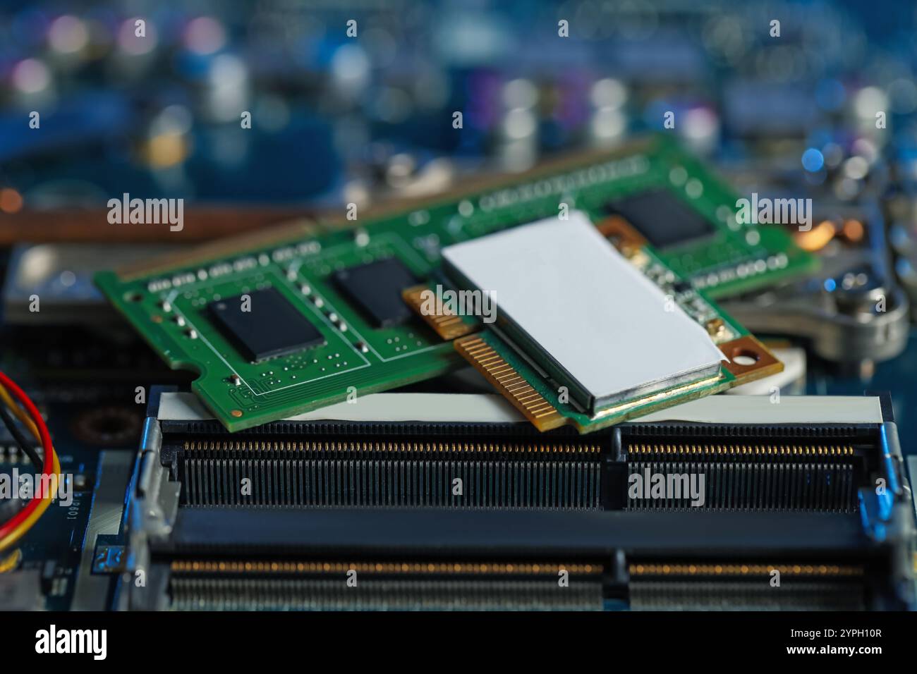 Closeup microprocessor on motherboard hi-res stock photography and ...