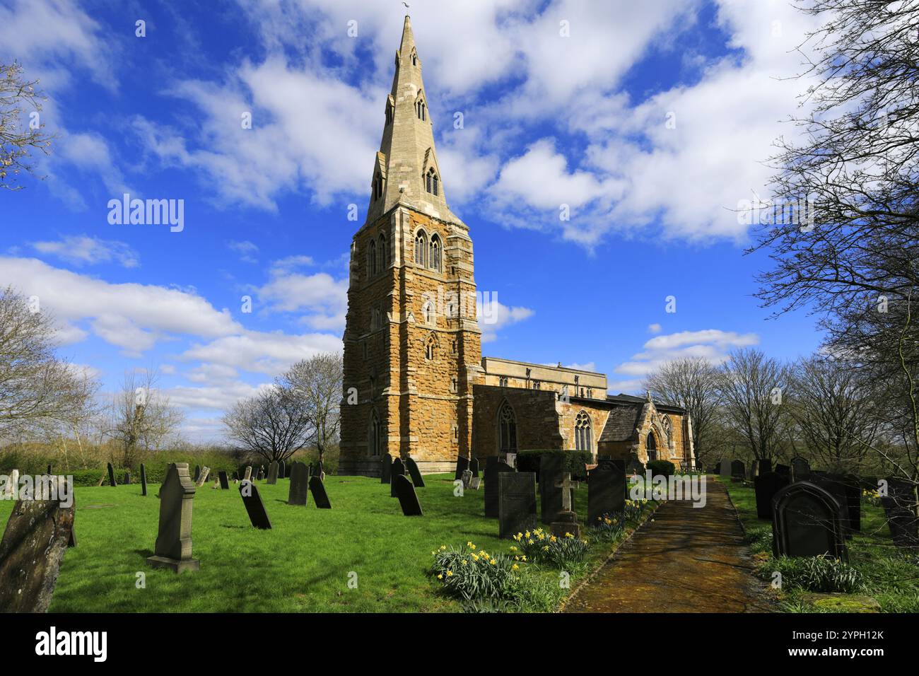 St Peters Church, Kirby Bellars village, Leicestershire, England; UK ...