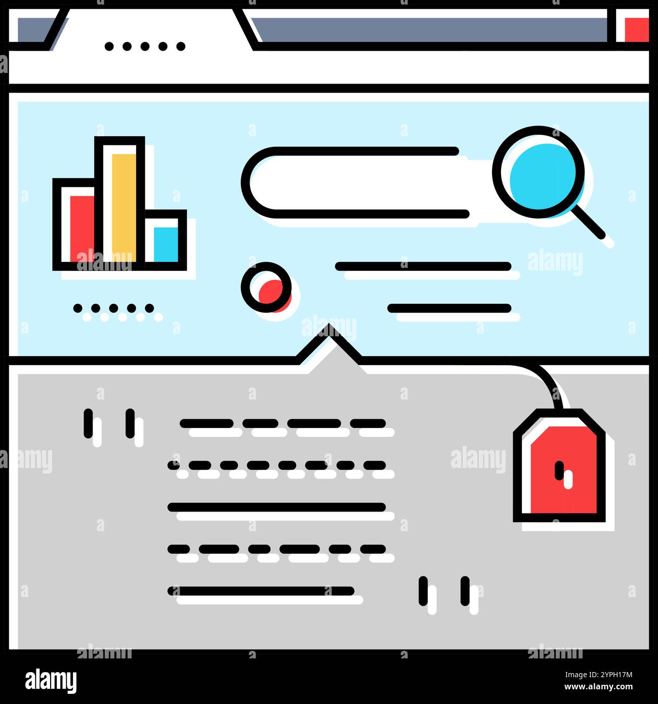 passage indexing seo color icon vector illustration Stock Vector Image ...