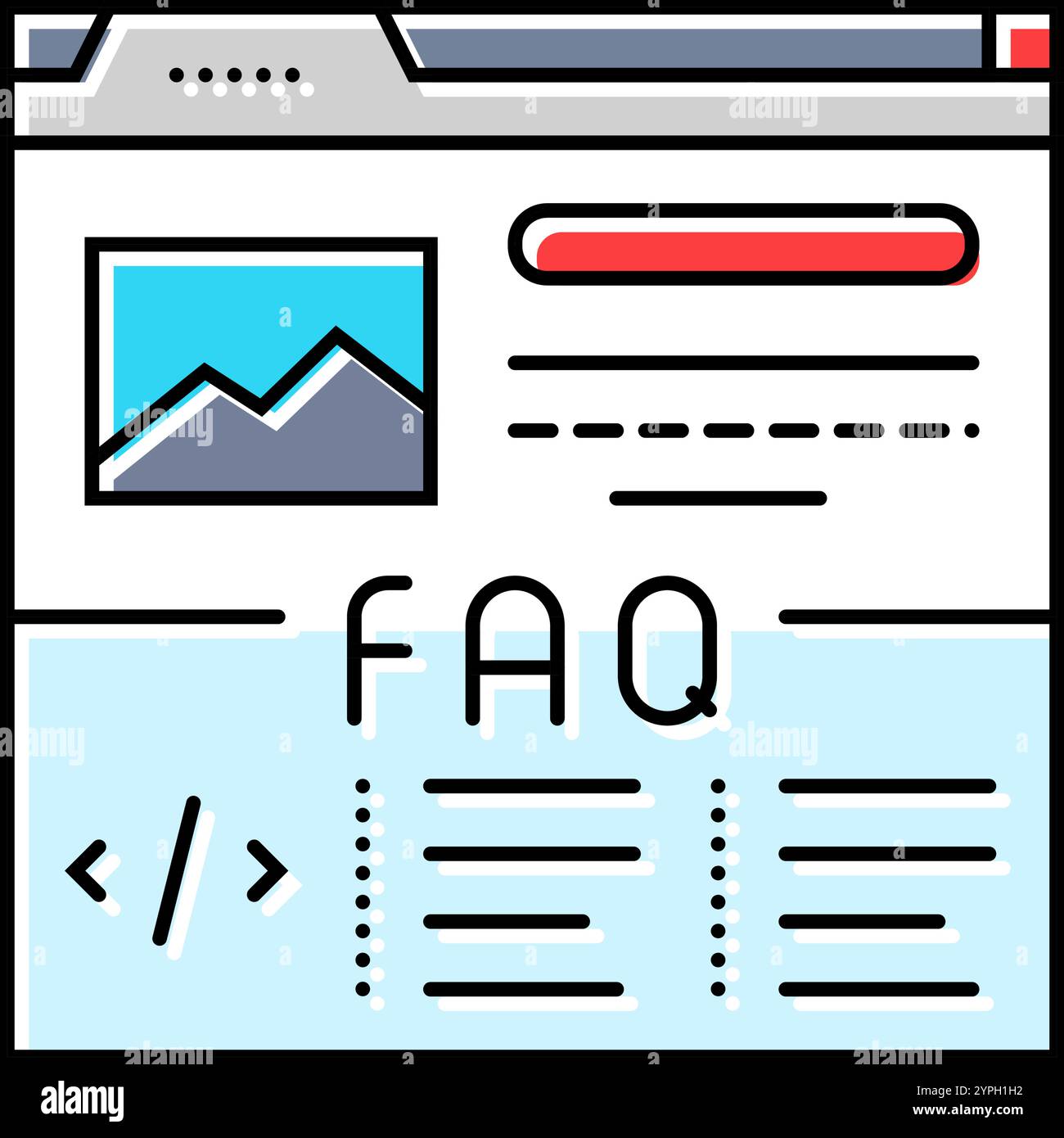 faq schema seo color icon vector illustration Stock Vector Image & Art ...
