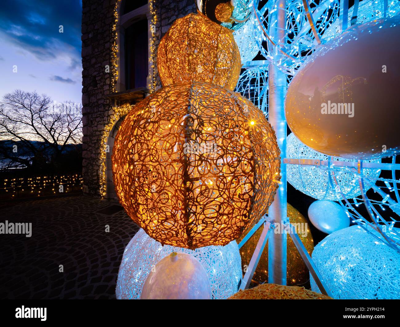 Trsat in Rijeka Croatia advent advental festive decorations lights ...