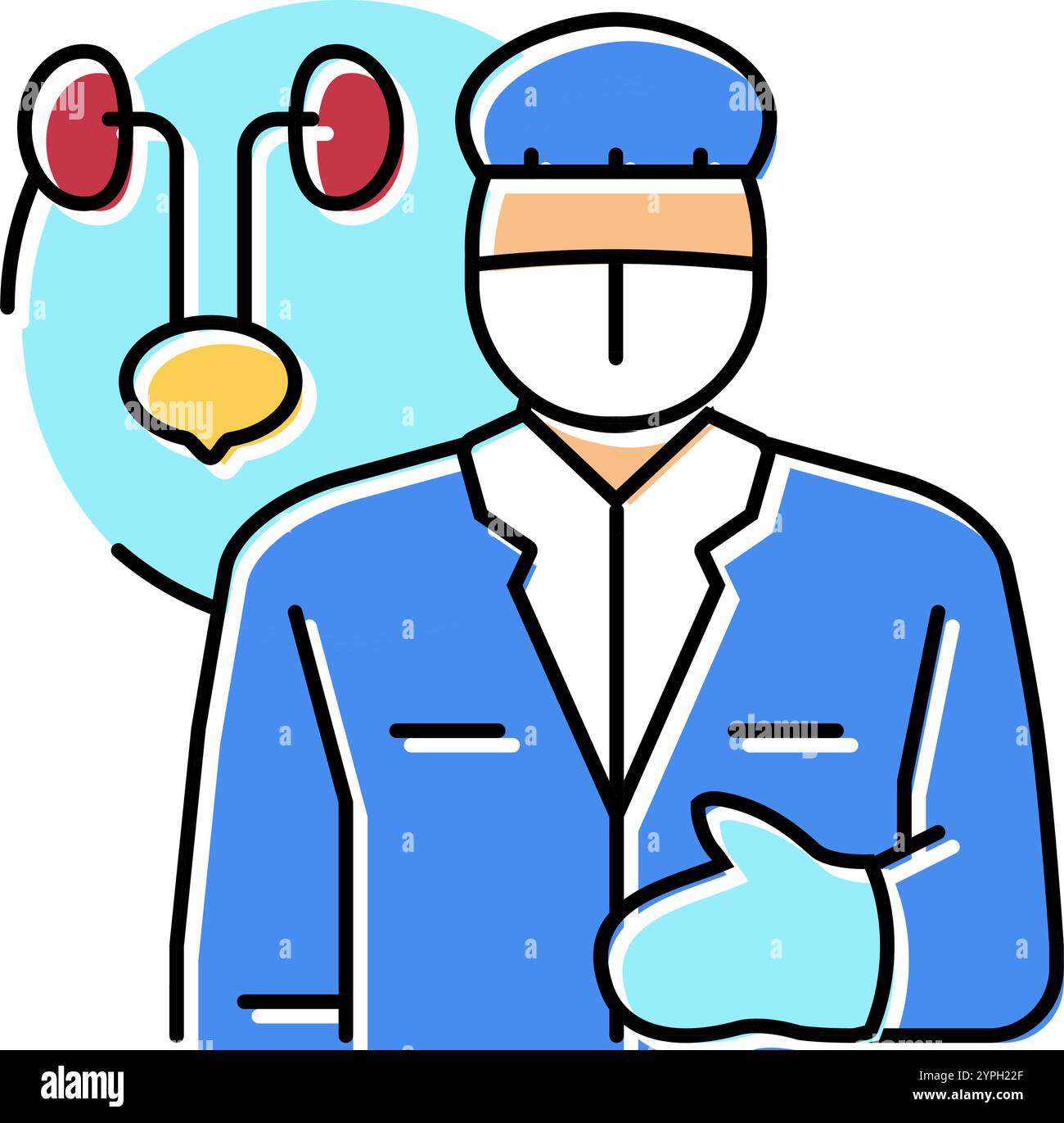 nephrologist urology color icon vector illustration Stock Vector Image ...