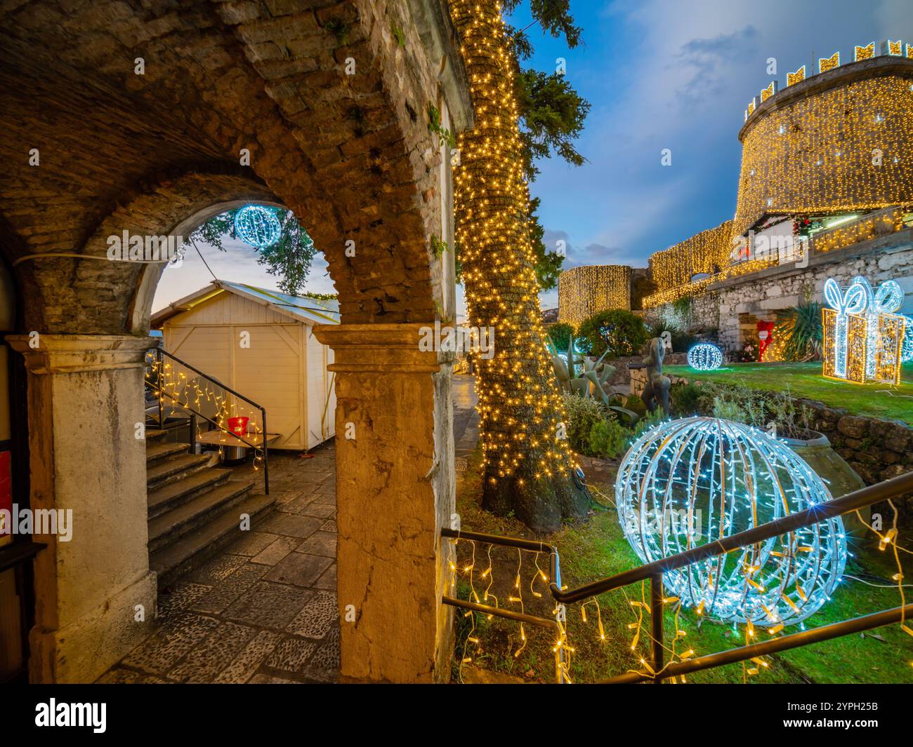 Trsat in Rijeka Croatia advent advental festive decorations lights ...