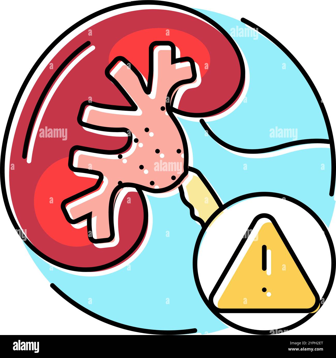 renal failure urology color icon vector illustration Stock Vector Image ...