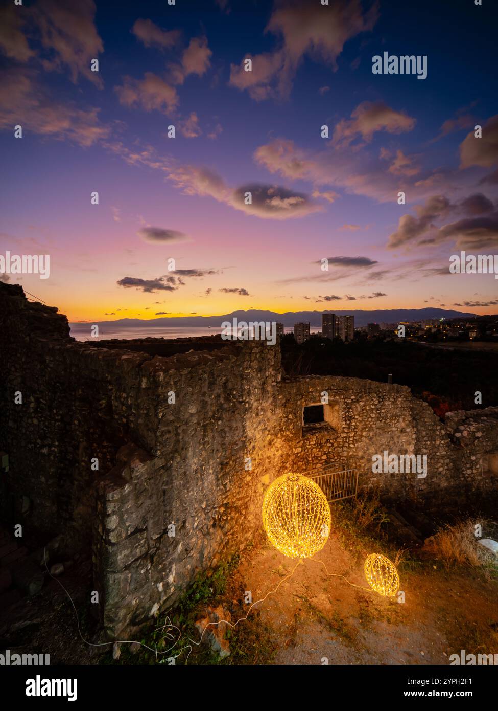 Trsat in Rijeka Croatia advent advental festive decorations lights ...