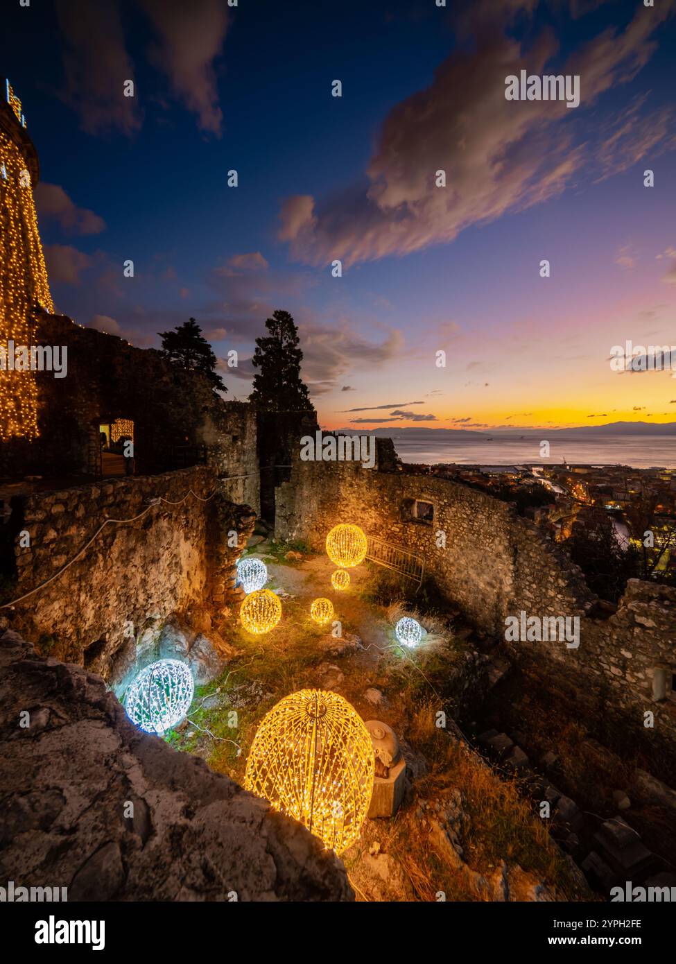 Trsat in Rijeka Croatia advent advental festive decorations lights ...