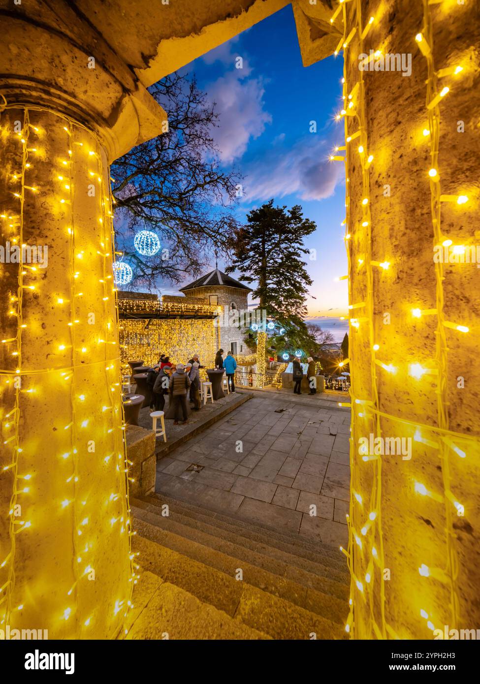 Trsat in Rijeka Croatia advent advental festive decorations lights ...