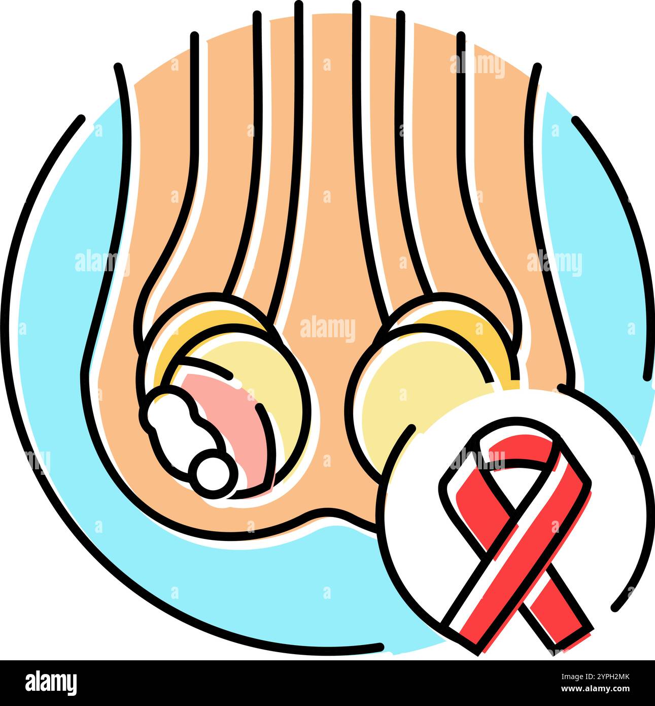 testicular cancer urology color icon vector illustration Stock Vector ...