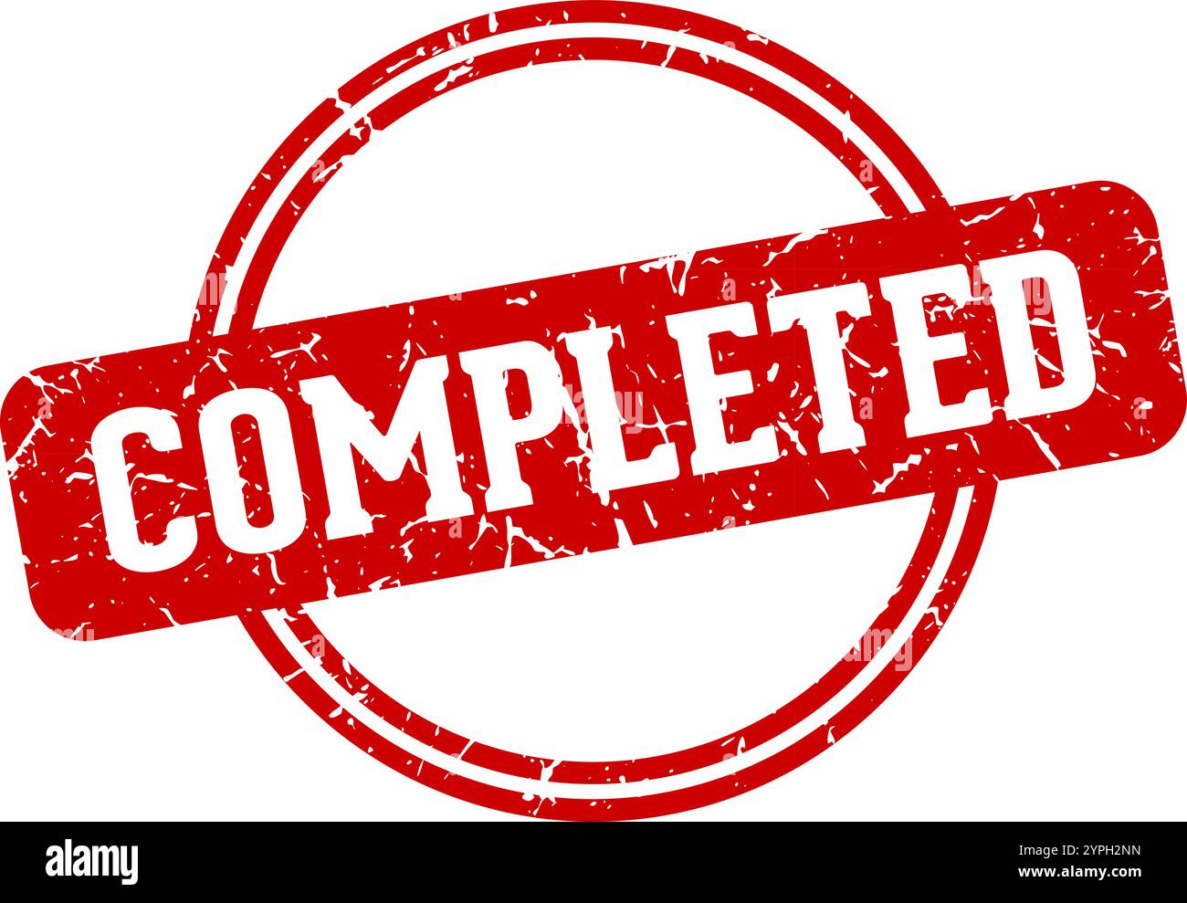 completed round stamp isolated on transparent background. completed ...