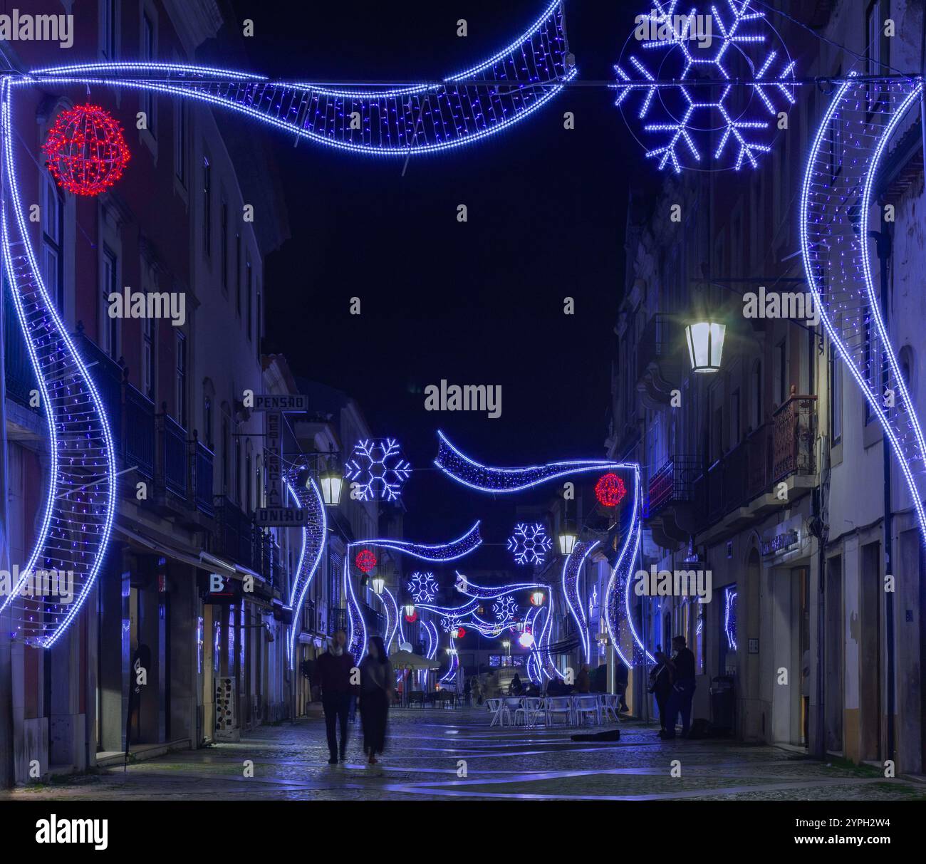 Christmas Lights in Tomar, Portugal December 2024 Stock Photo - Alamy