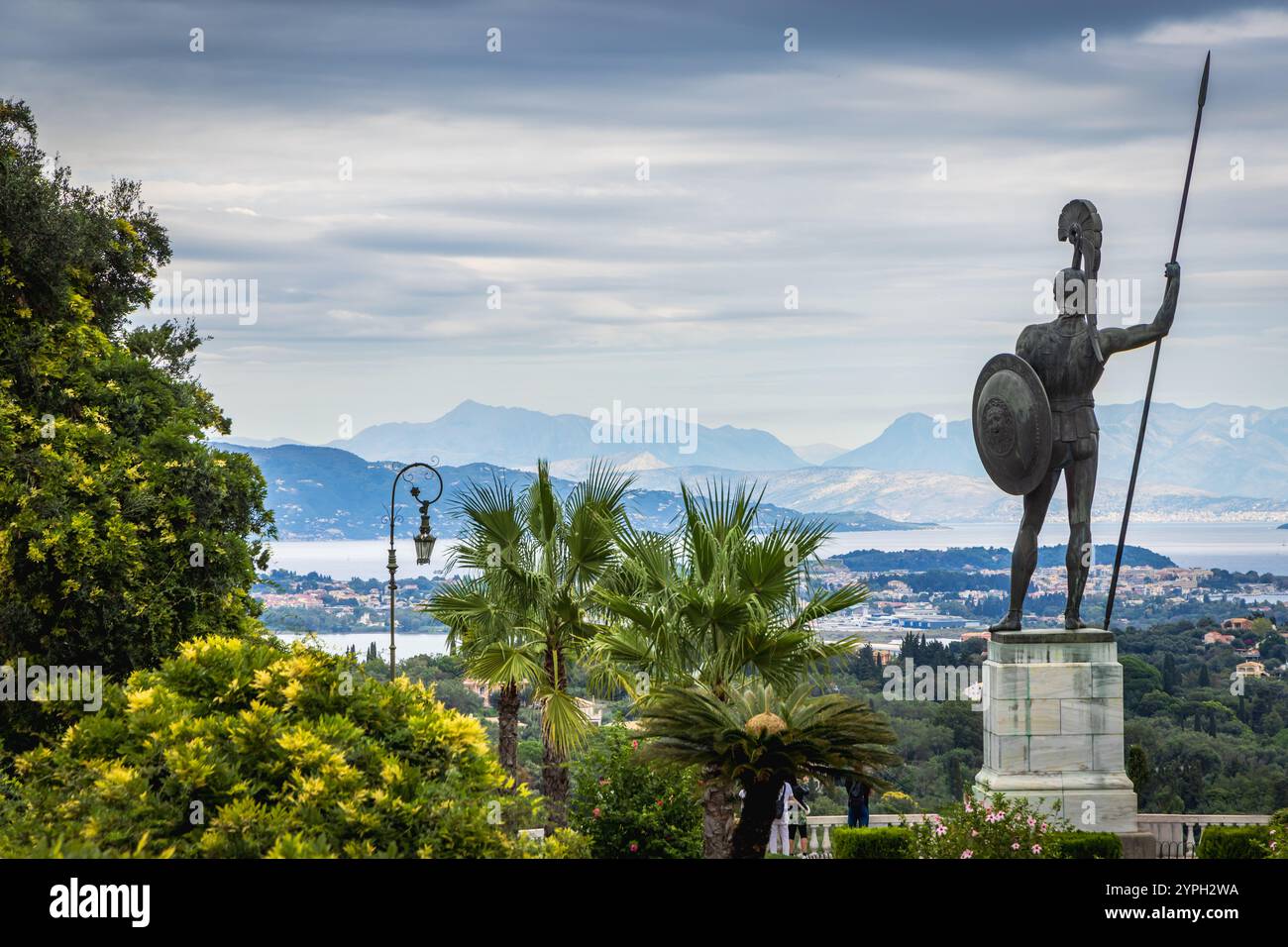 Statue of Achilles at Achilleion Palace, an iconic palace located in ...