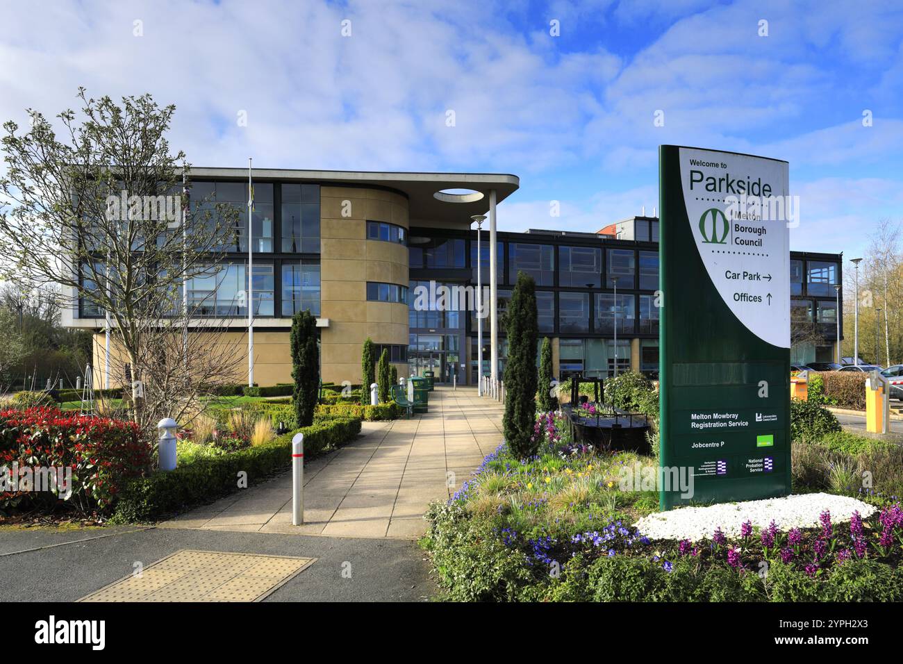 The Melton Borough Council building, Melton Mowbray town ...