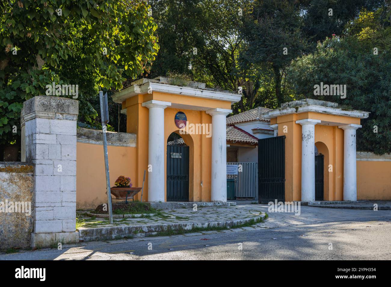 The Gatehouse and the main gate entrance to Mon Repos, birthplace of ...