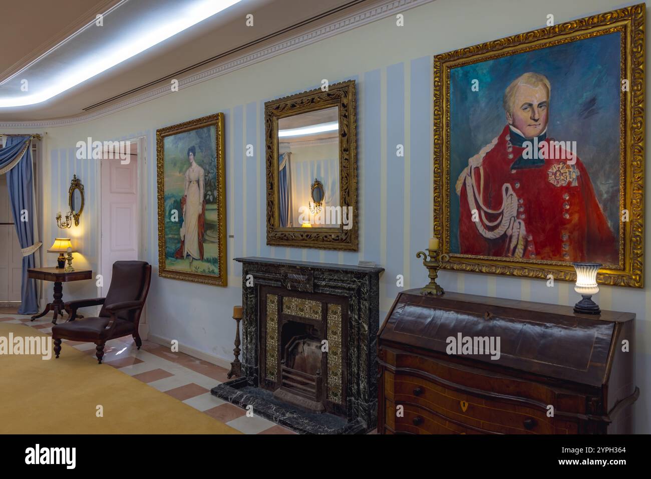 Inside Villa Mon Repos, now the Museum of Palaiopolis, a former royal ...