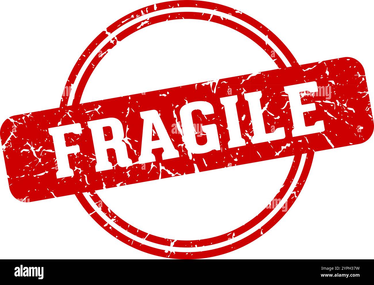 fragile round stamp isolated on transparent background. fragile stamp ...