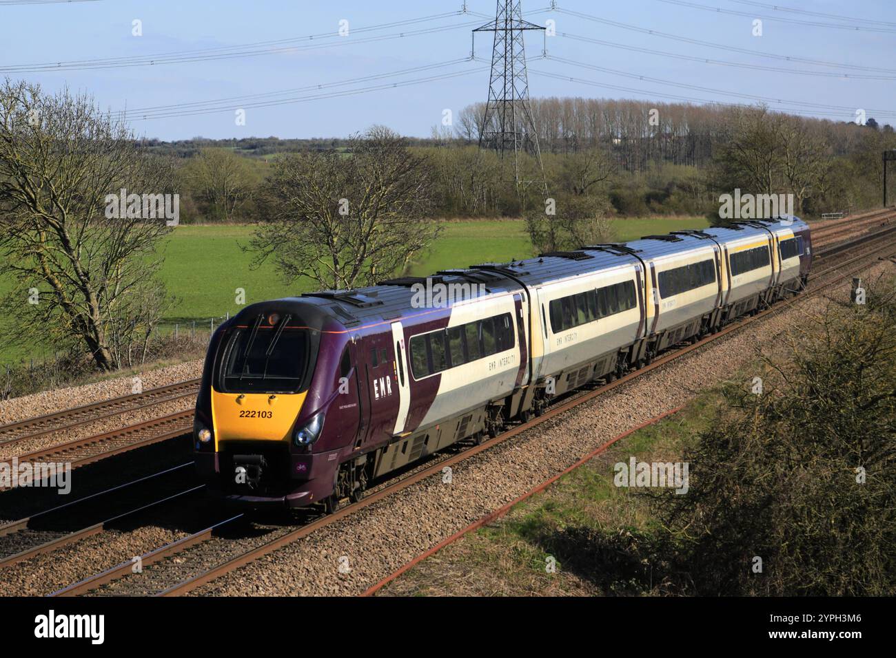 Meridian class 222103 train, East Midlands Trains, near Loughborough ...