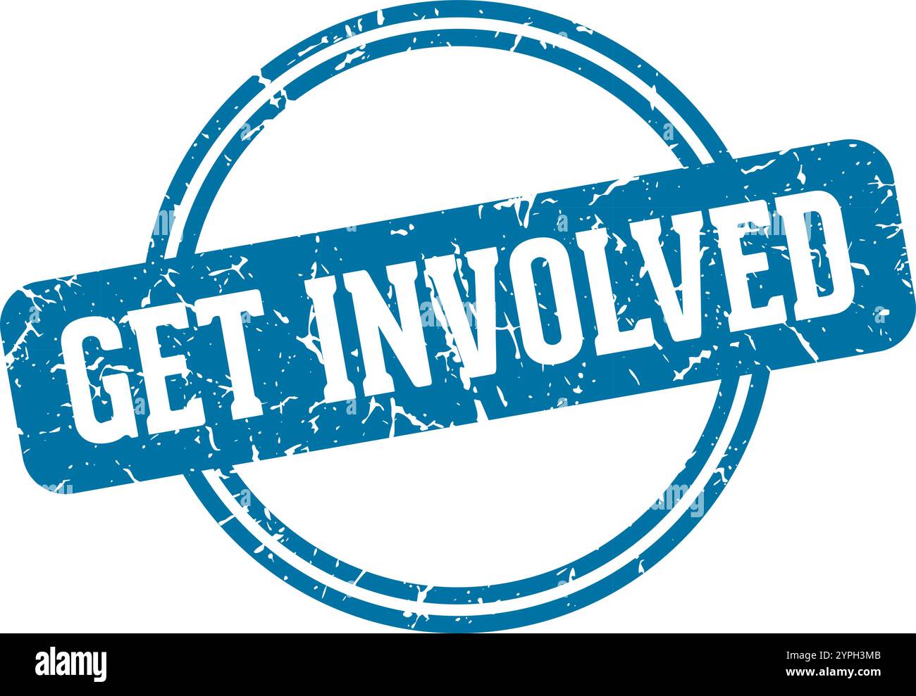 get involved round stamp isolated on transparent background. get ...
