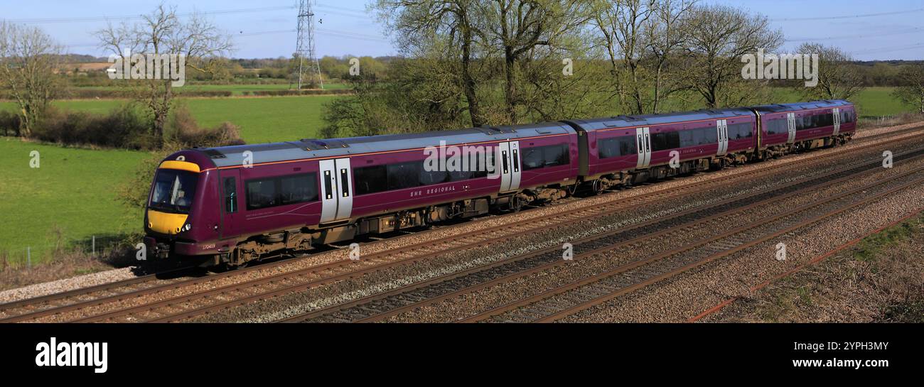 EMR 170419 Turbostar train, East Midlands Trains, near Loughborough ...