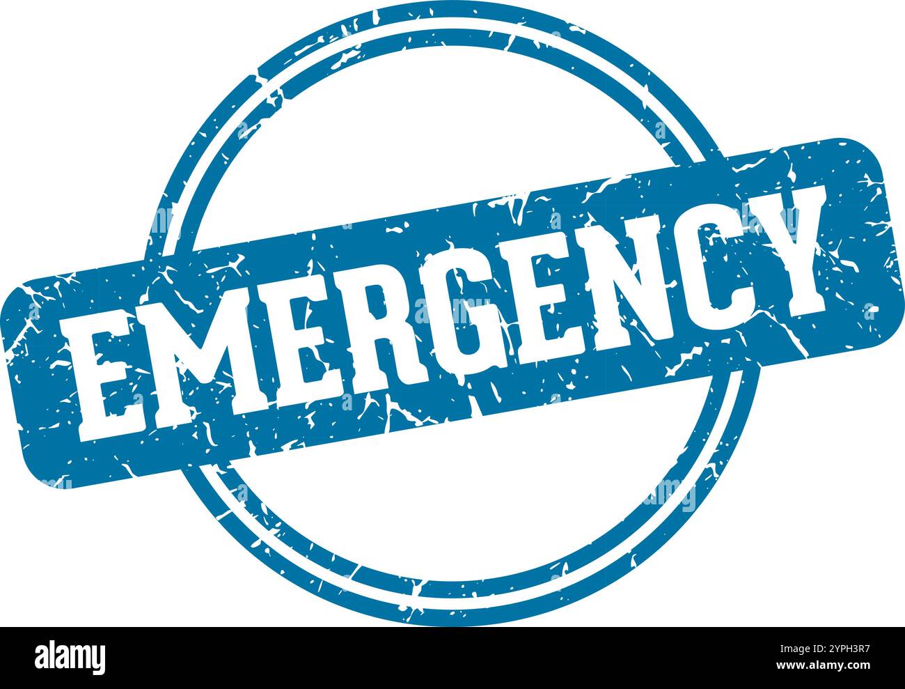 emergency round stamp isolated on transparent background. emergency ...