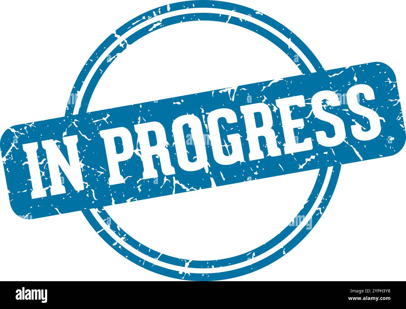 in progress round stamp isolated on transparent background. in progress ...