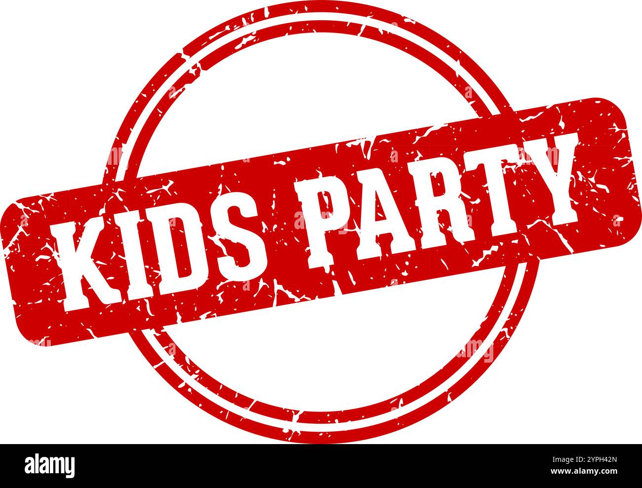 kids party round stamp isolated on transparent background. kids party ...