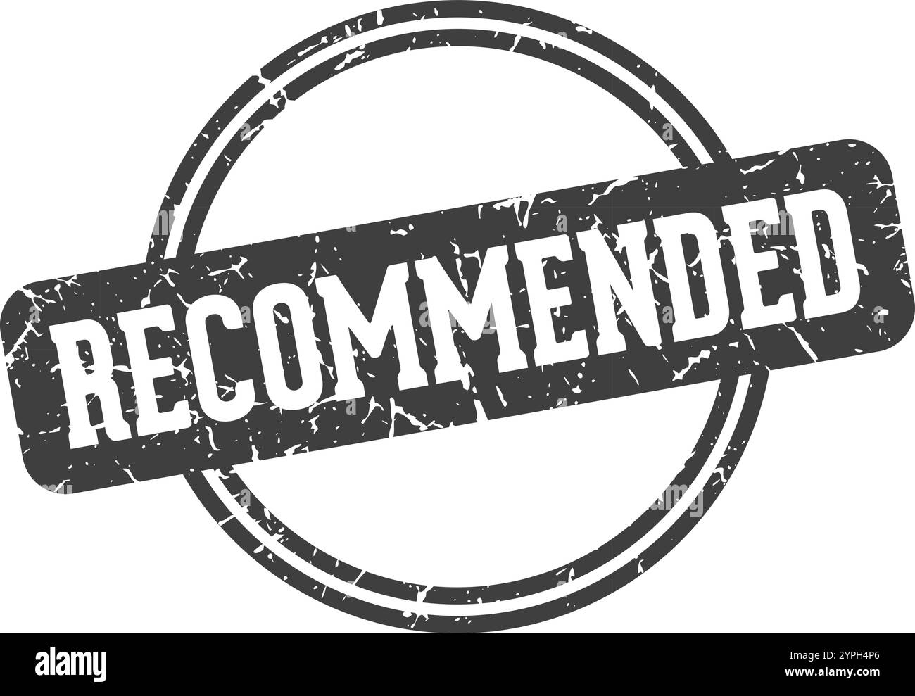 Recommended Round Stamp Isolated On Transparent Background Recommended