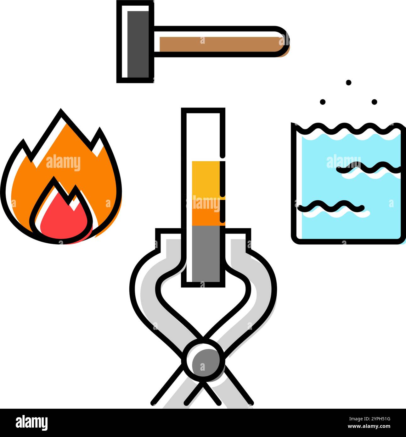 riveting blacksmith color icon vector illustration Stock Vector Image ... riveting blacksmith color icon vector illustration Stock Vector Image ...