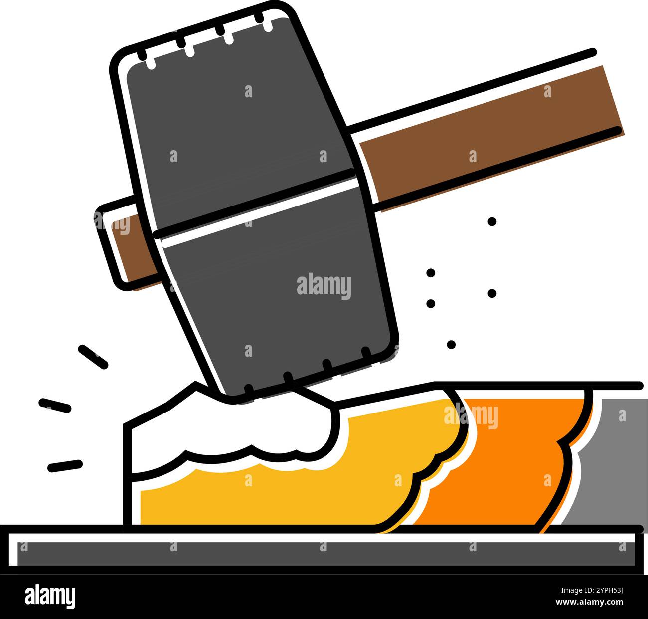 punch blacksmith color icon vector illustration Stock Vector Image ...
