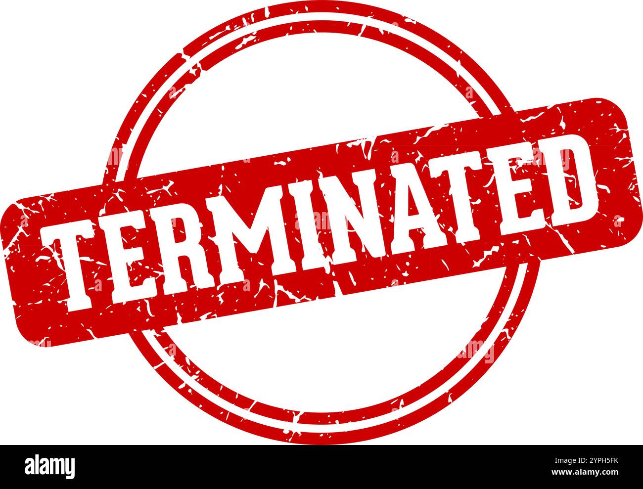 terminated round stamp isolated on transparent background. terminated ...