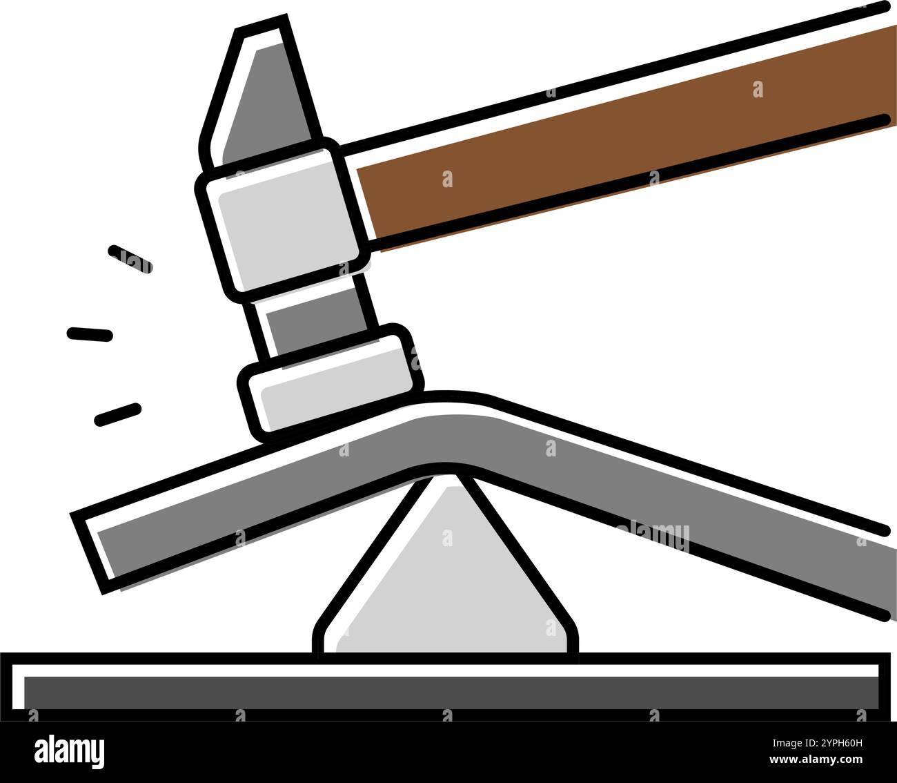 Smith man blacksmith medieval vector hammer sword Stock Vector Images ...