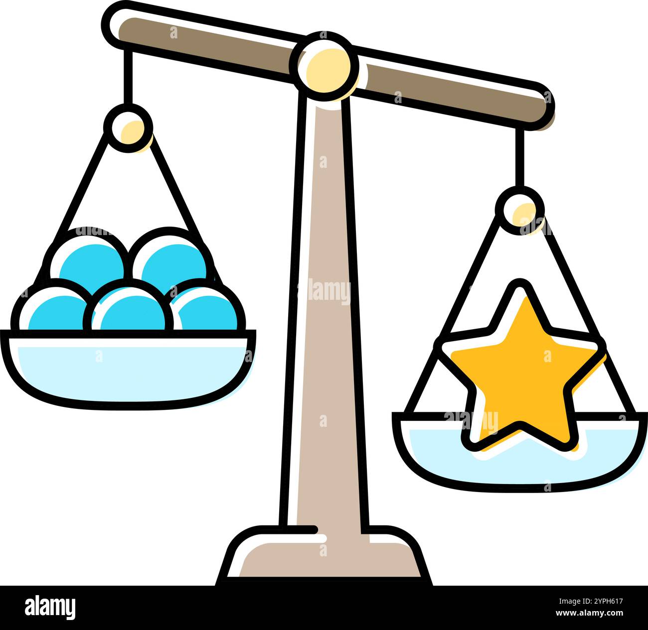 quality over quantity minimalism color icon vector illustration Stock ...