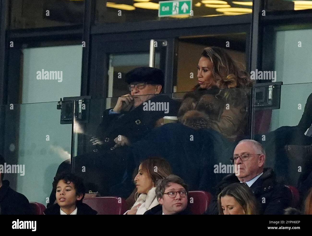 West ham united co owner david sullivan left in the stands hi-res stock ...
