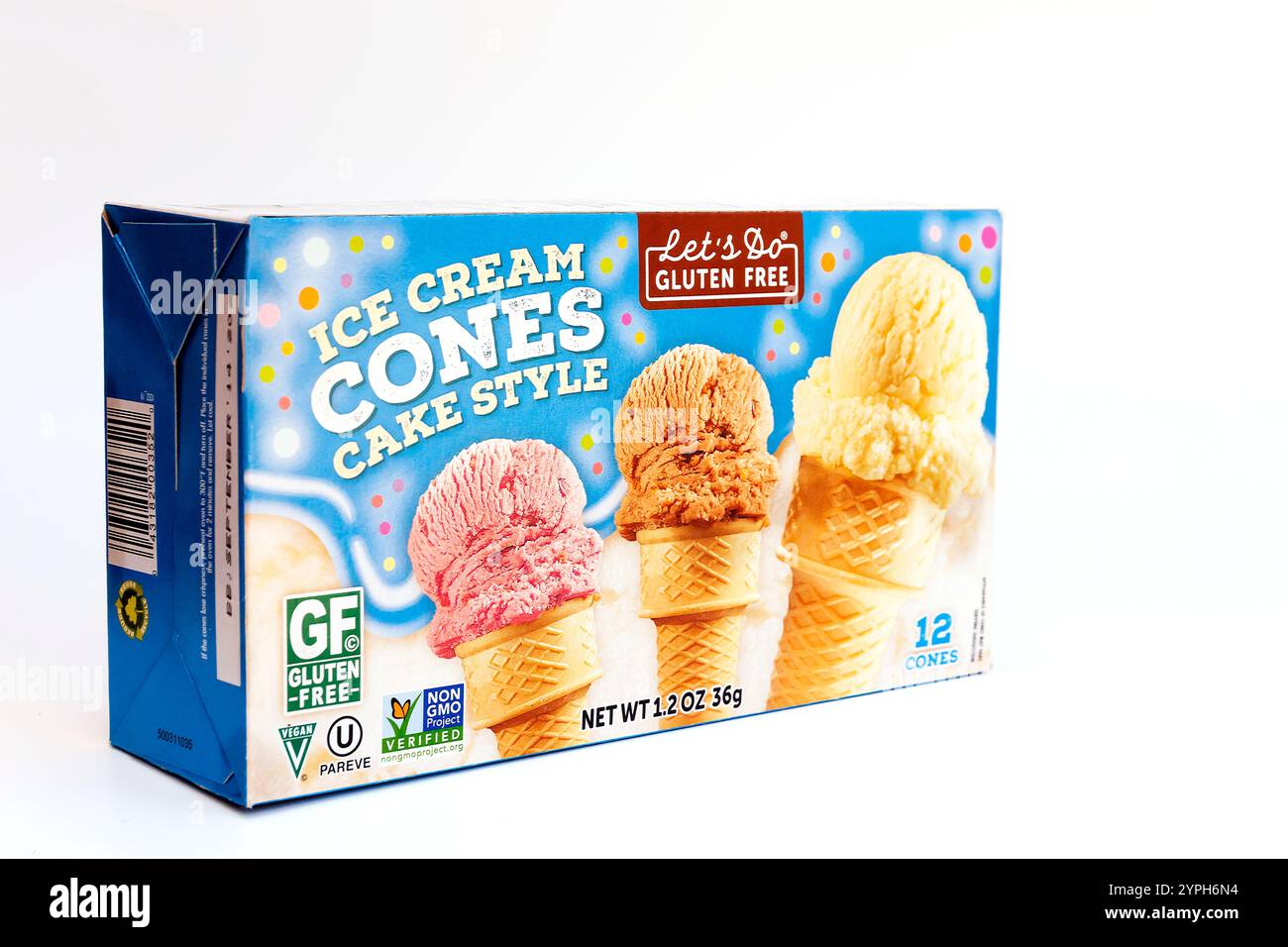 Ice Cream Cones That Are Gluten Free in a Box Stock Photo - Alamy