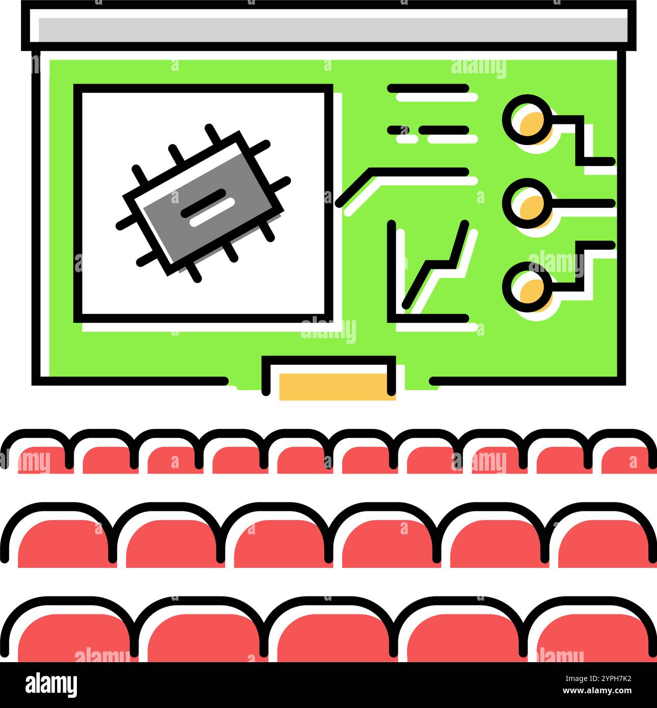 tech conventions enthusiast color icon vector illustration Stock Vector ...