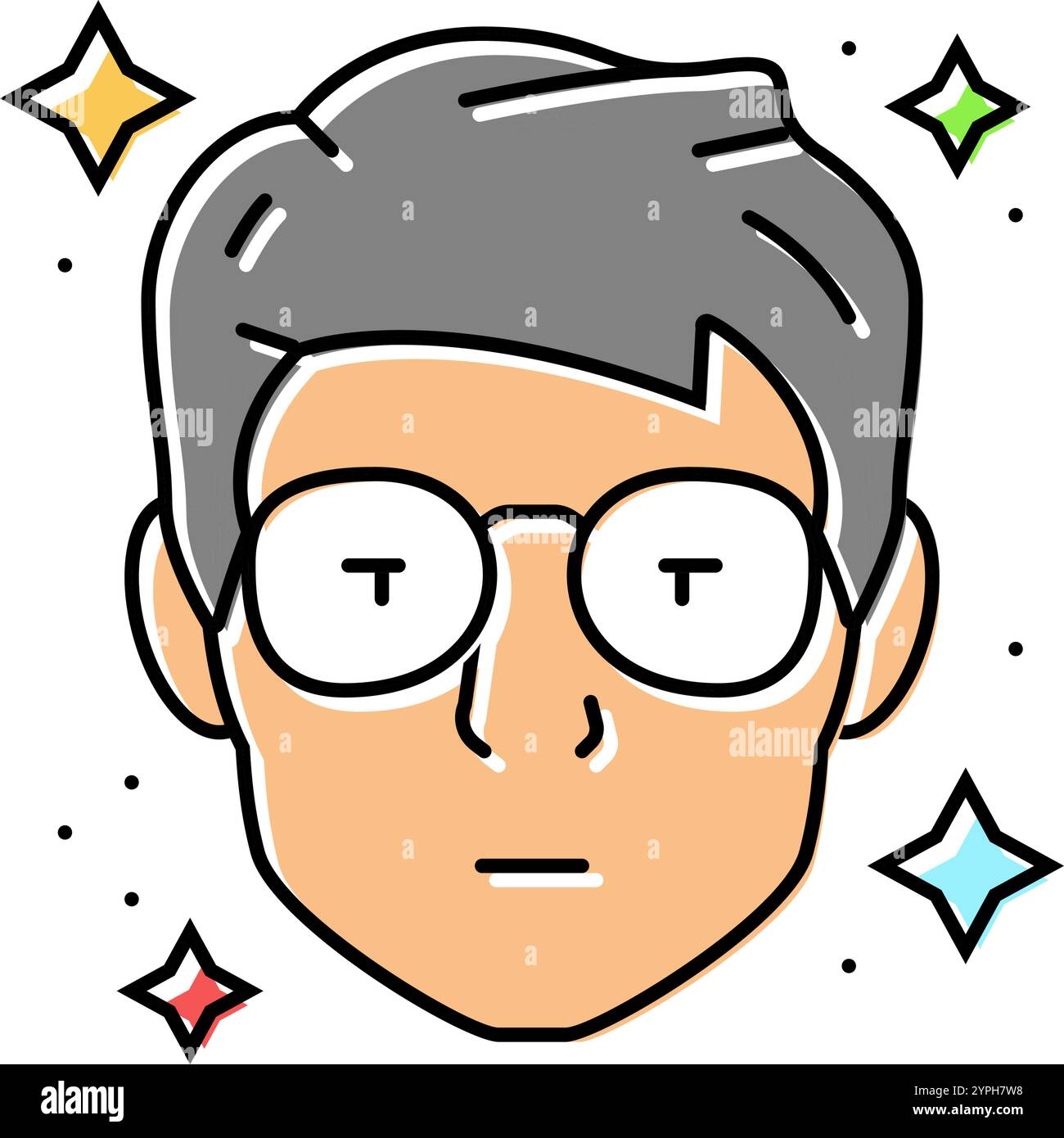 cyber explorer tech enthusiast color icon vector illustration Stock ...