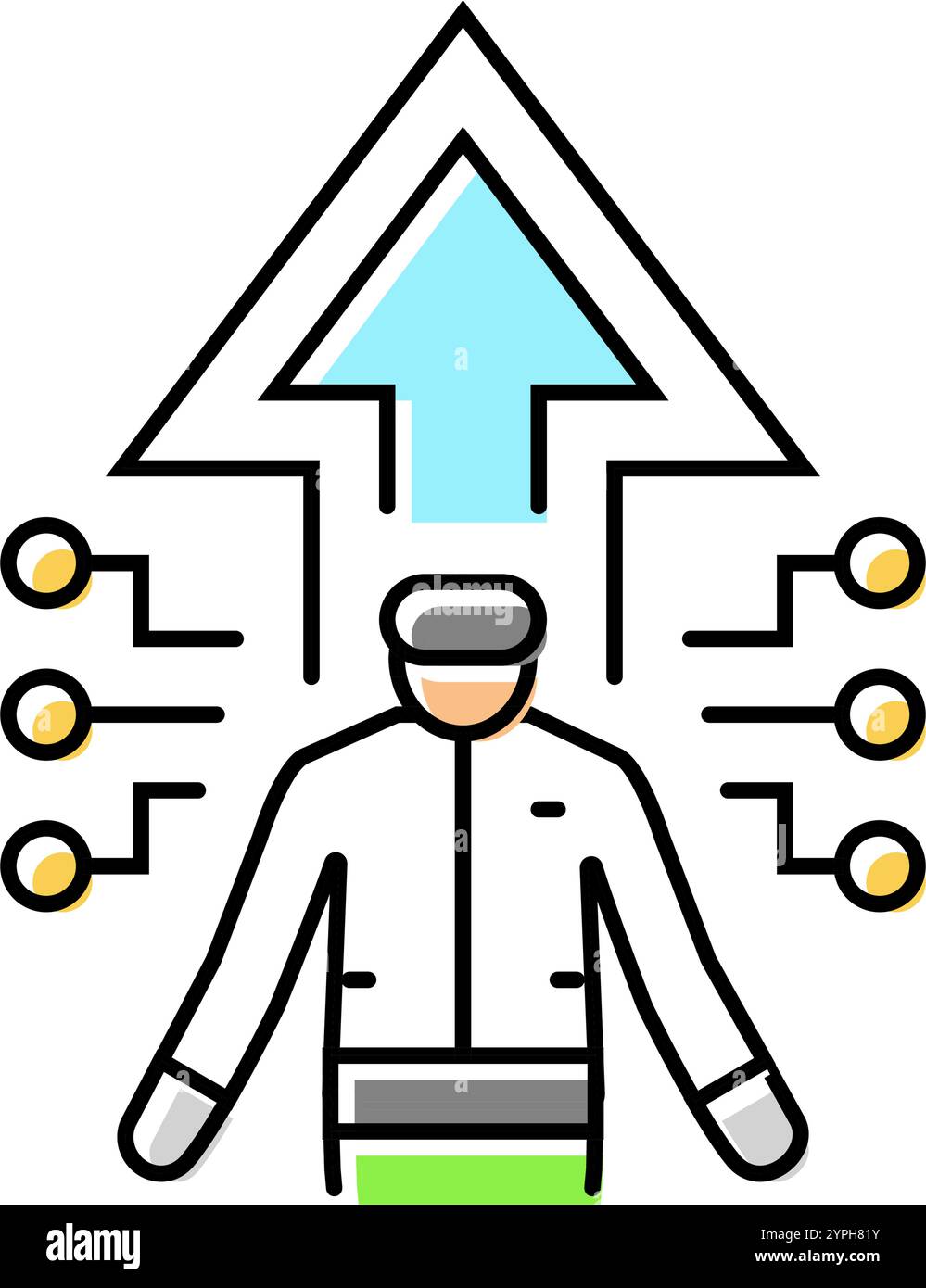 geek chic tech enthusiast color icon vector illustration Stock Vector ...