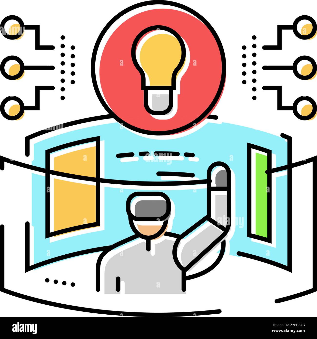 digital explorer tech enthusiast color icon vector illustration Stock ...