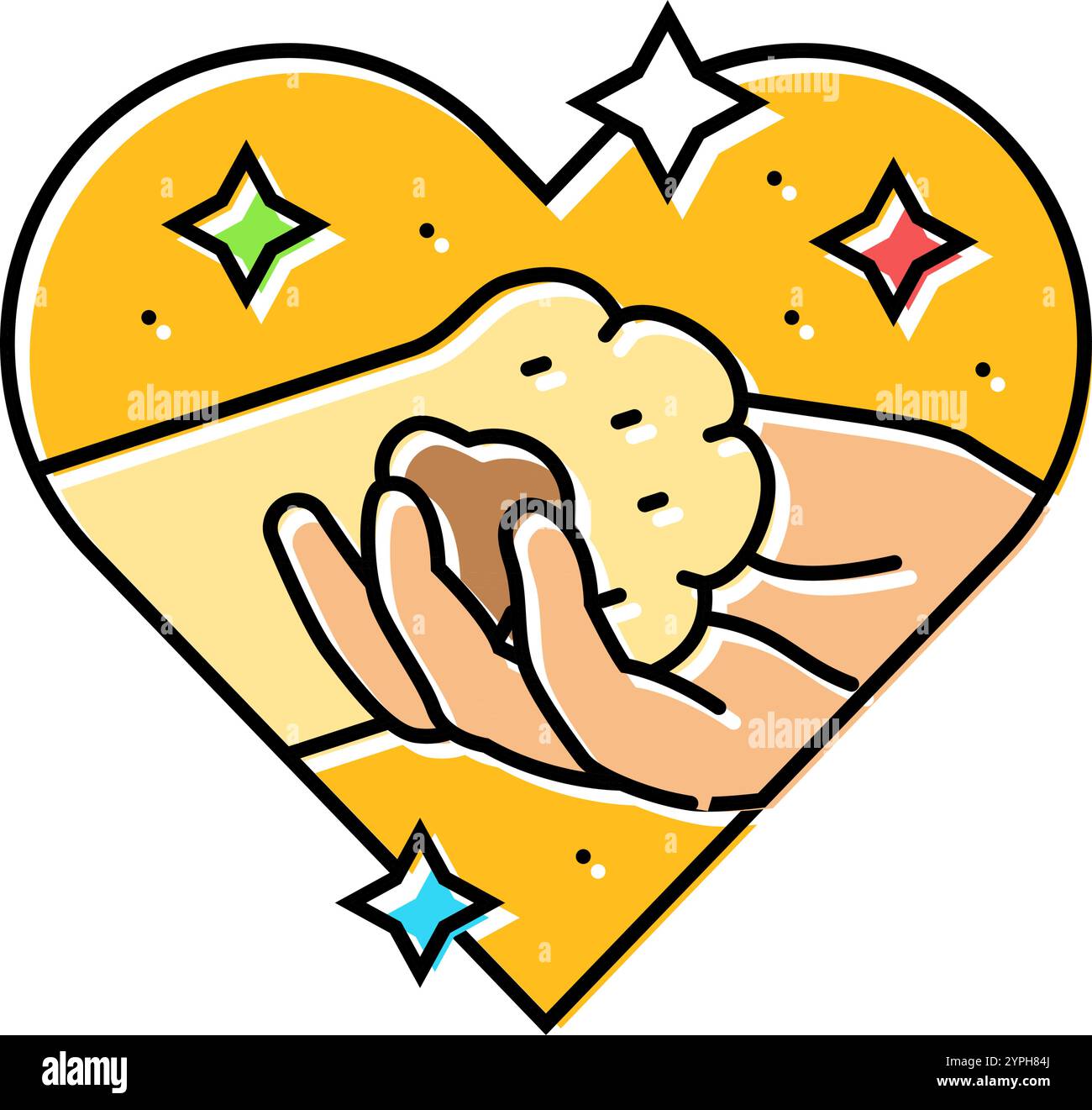 compassion vegan food color icon vector illustration Stock Vector Image ...