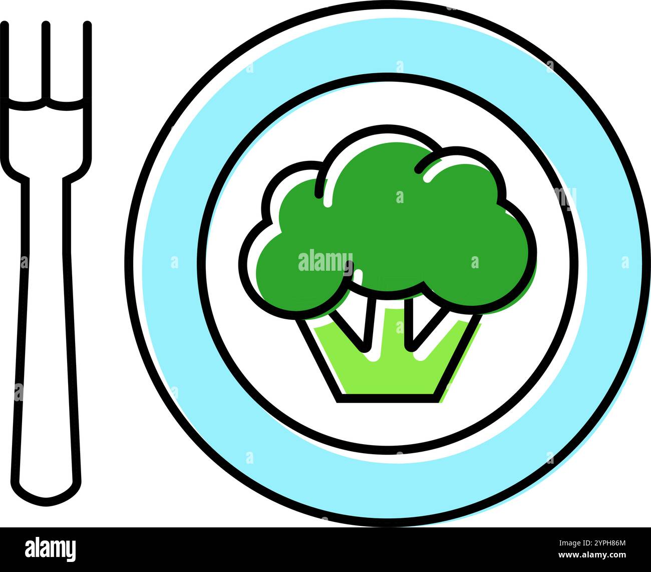 plant based nutrition vegan food color icon vector illustration Stock ...