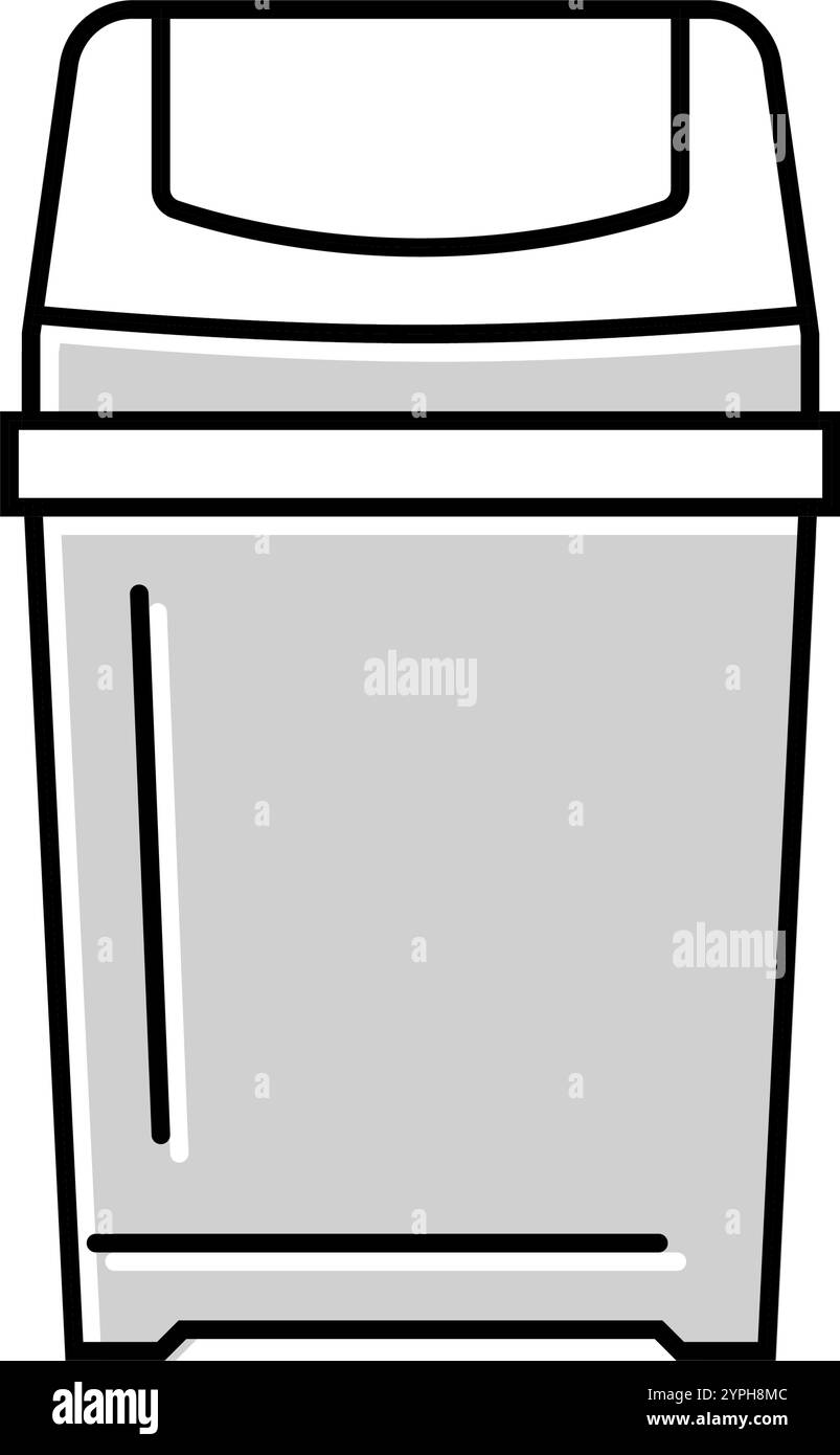 bin waste sorting color icon vector illustration Stock Vector Image ...